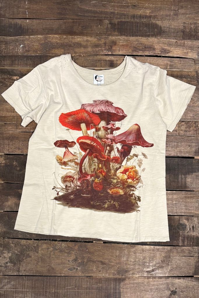 Moon Dance Tee - Lovely Mushrooms – Nikko Blu Boutique