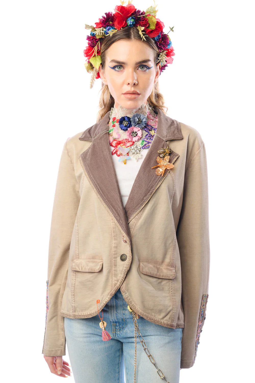 Aratta Colonel Jacket Taupe – Nikko Blu Boutique