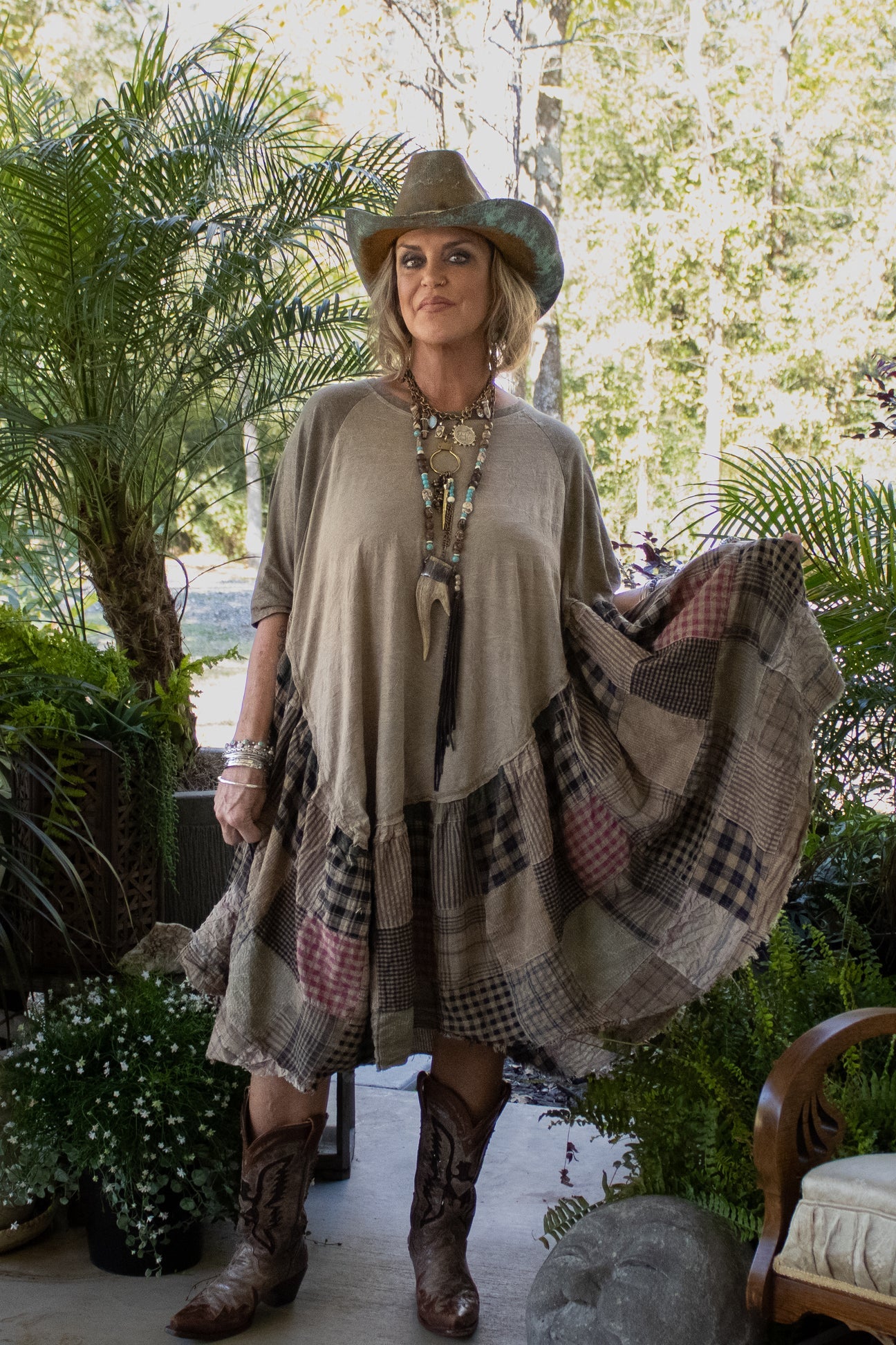 Jaded Gypsy Willow Song Tunic - Moss – Nikko Blu Boutique
